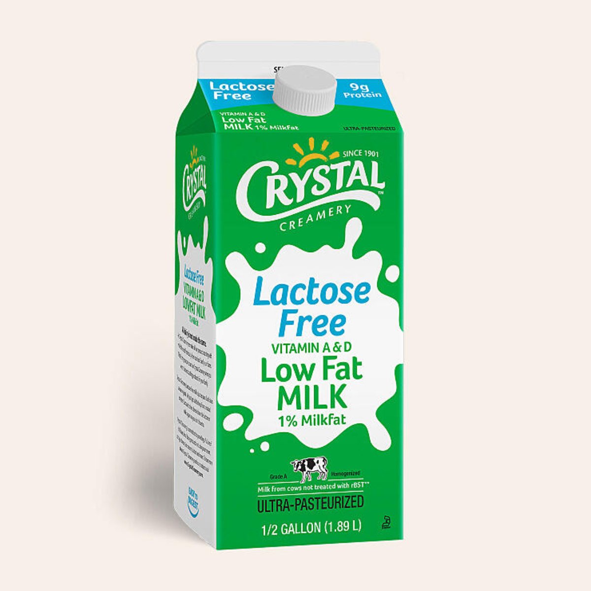 Crystal Creamery - 1% Lacto Half Gallon Milk – Mother's Nutritional Center